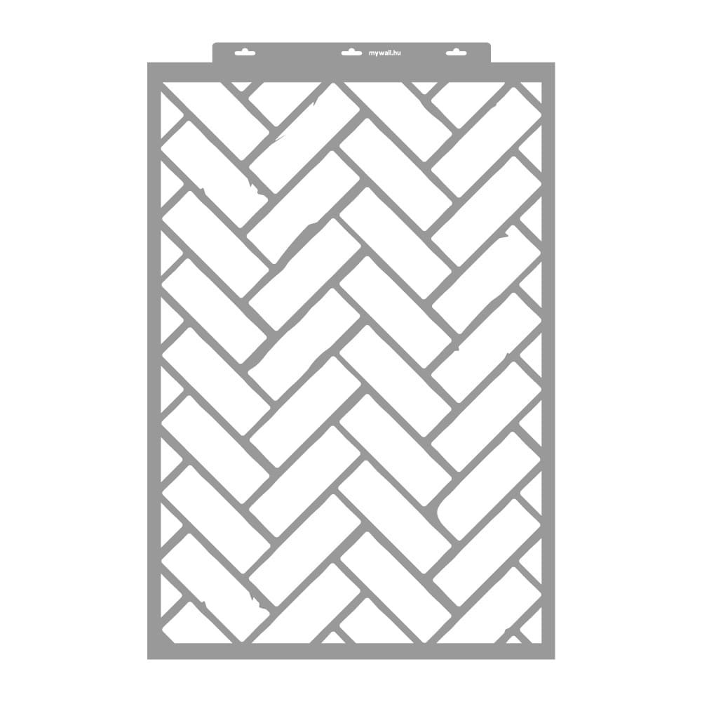 Bontott tégla 02 stencil - 3D - 59x89 cm ultra